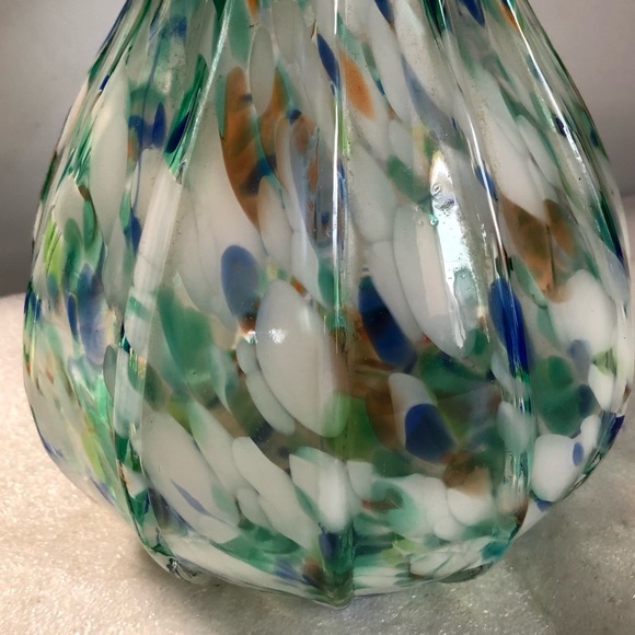 Source Unknown | Accents | Vintage End Of Day Art Glass Splatter Vase ...